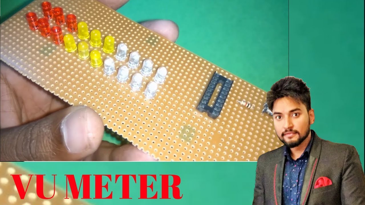 HOW TO MAKE VU METER LED USING 20 LED - YouTube