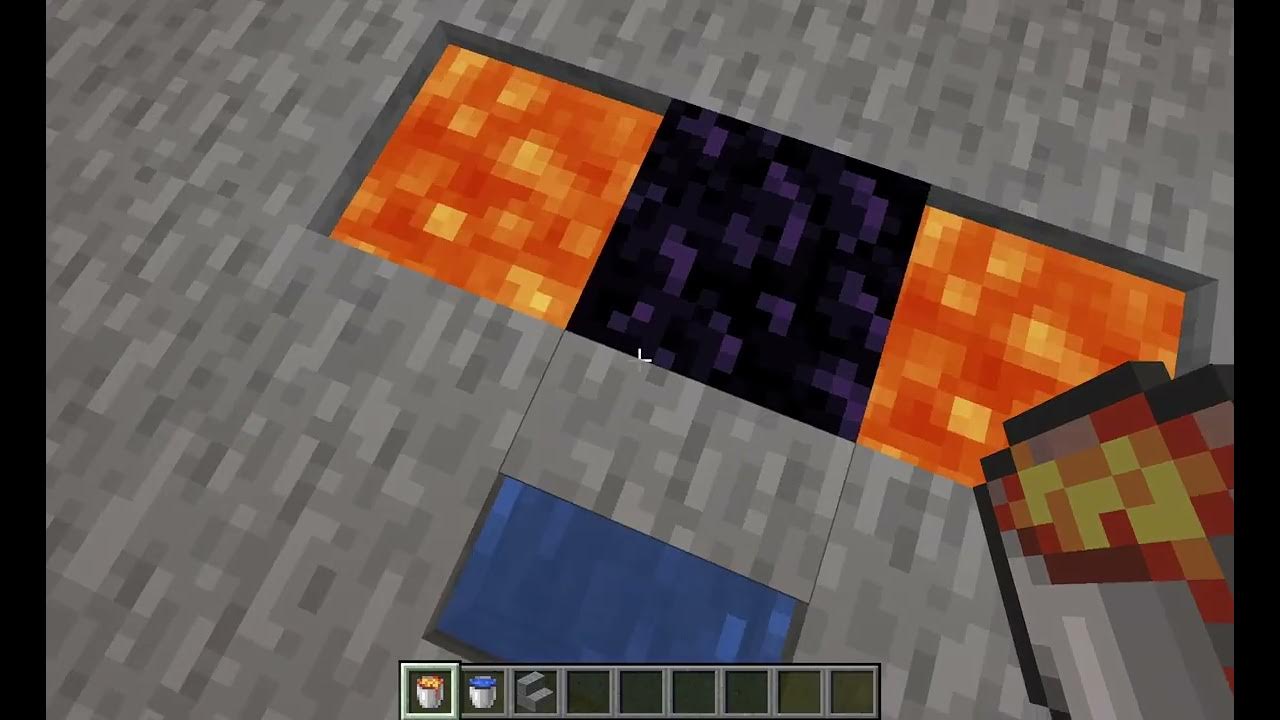 Minecraft block tutorials: how to make obsidian generator in Minecraft ...