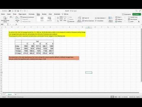 Description of a Process: Generating Summary Table for Randomized Block Design (RBD): One-Way ...