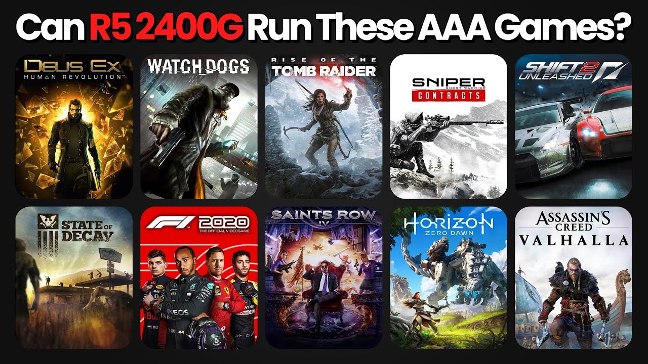 GT 1030 Level Gaming Without a Graphics Card Vega 11 Test in 20 Games ...