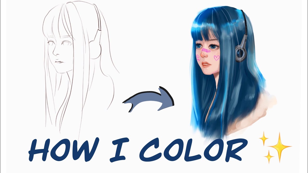 How I color portraits - YouTube