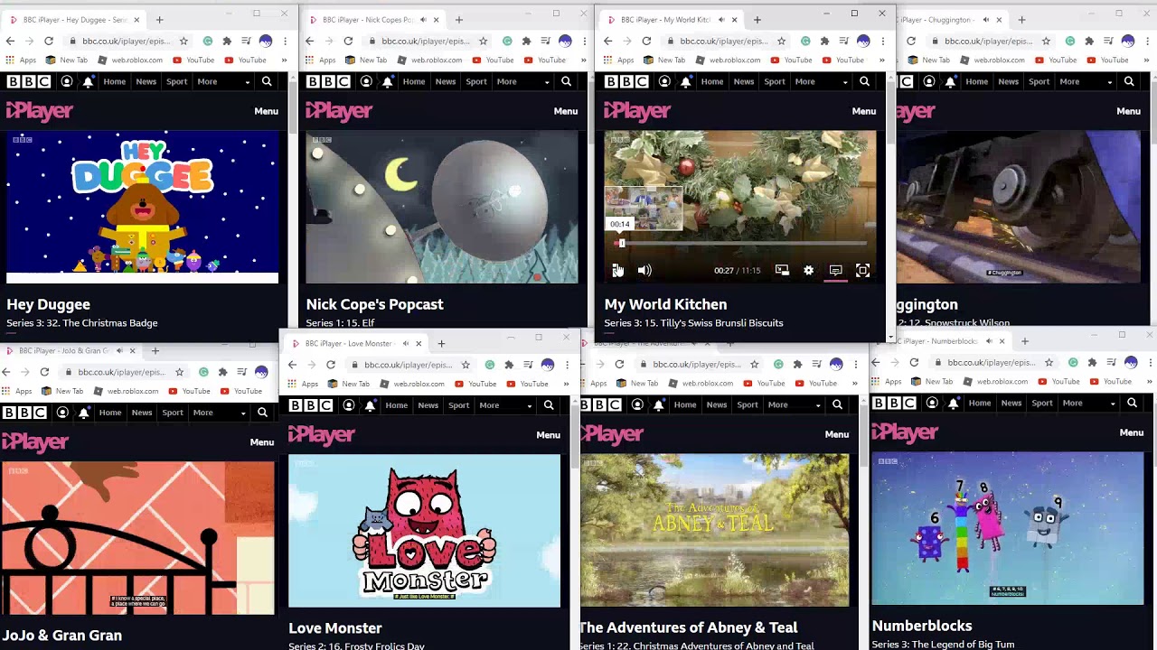 day 7 xmas willo series 2 episode 2: 8 cbeebies shows battle (winter ...