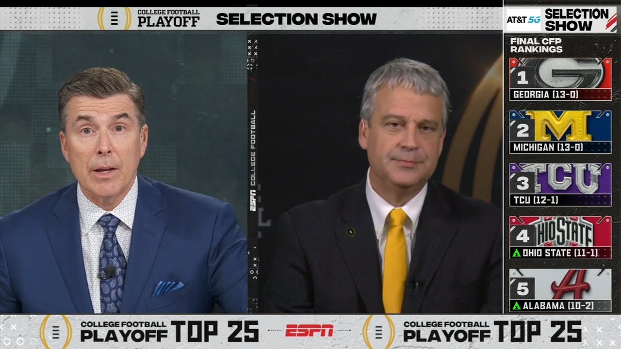 CFP Selection Committee Chair Boo Corrigan chats with ESPN - YouTube