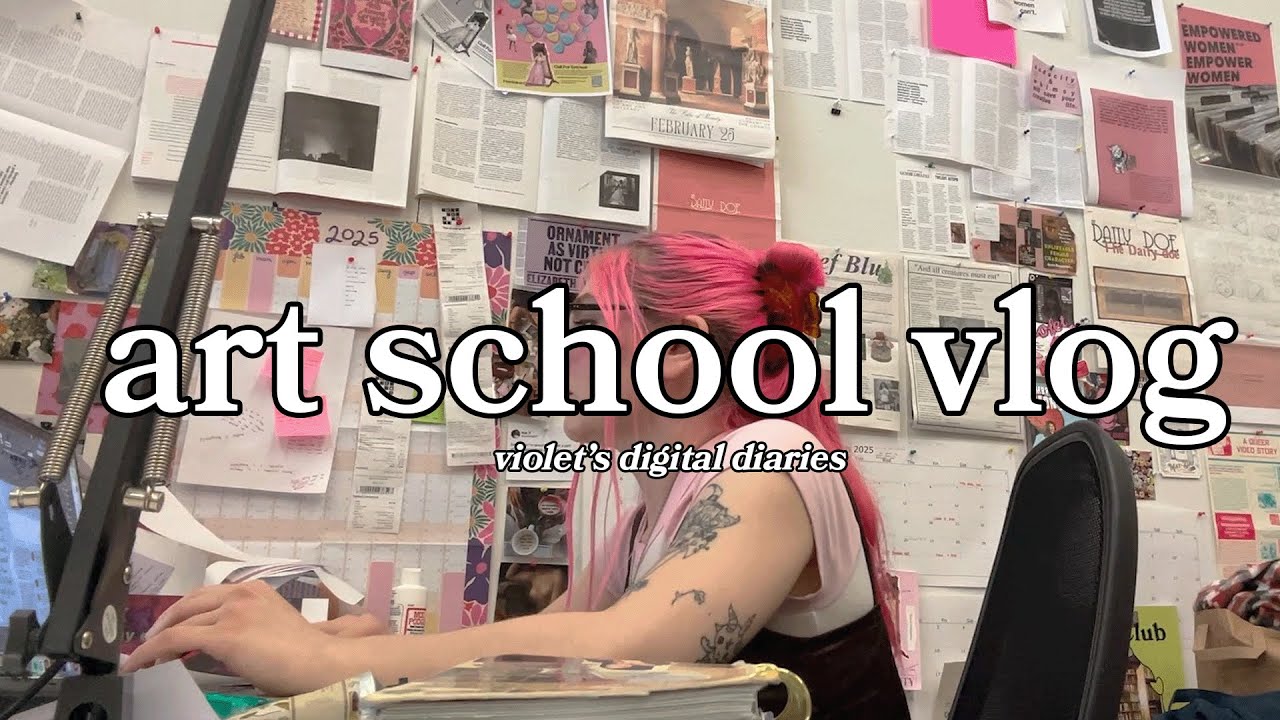 art school vlog / concrete zine, letterpress, senior show, graduation ...