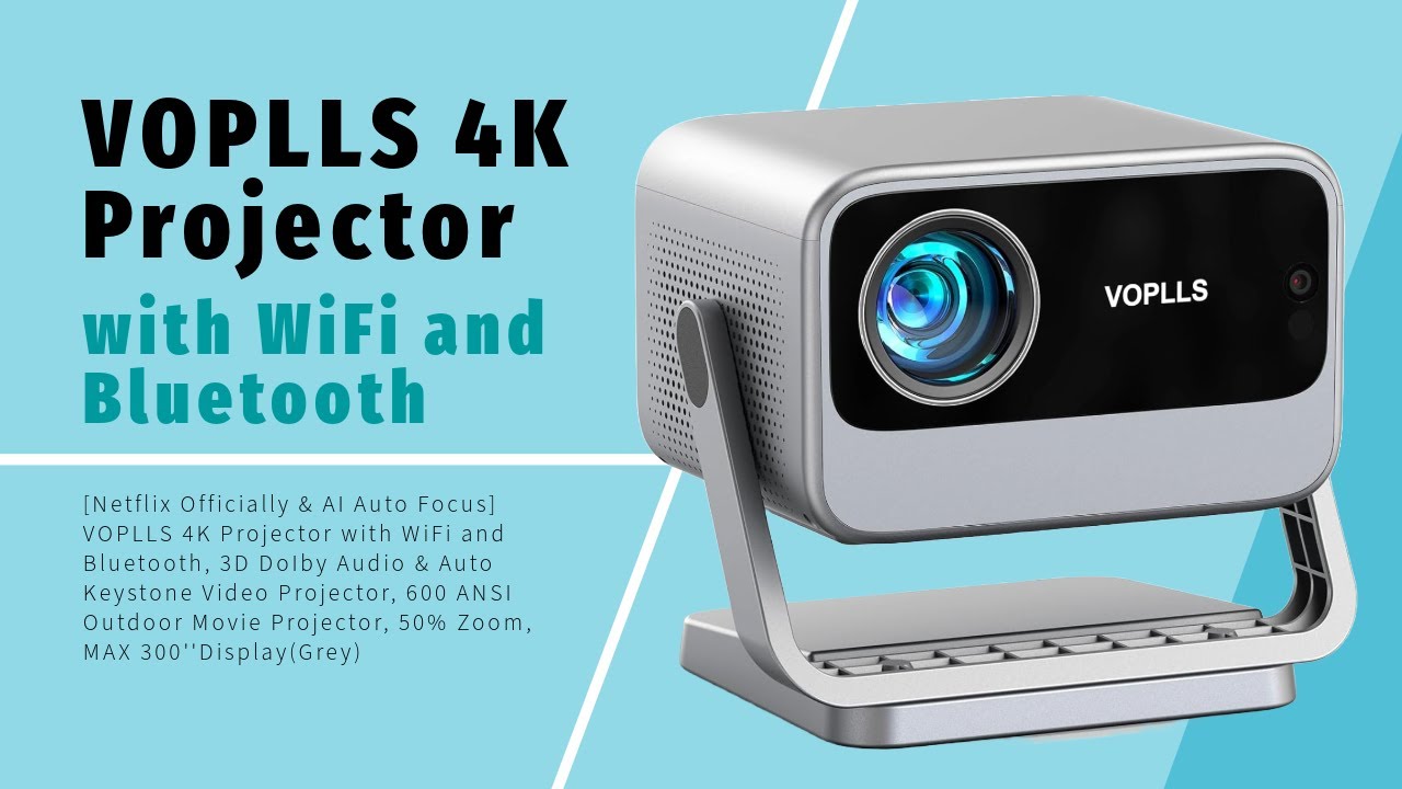 VOPLLS 4K Projector with WiFi and Bluetooth. - YouTube