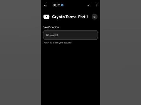 Crypto Terms Part 1 | Blum Video Code - YouTube