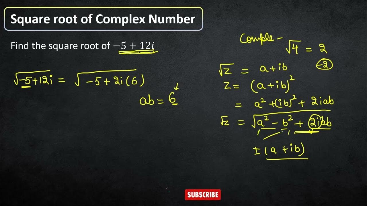 Square root of Complex Numbers | Complex Numbers | Class 11-12th Jee Mains and Master Cadre ...