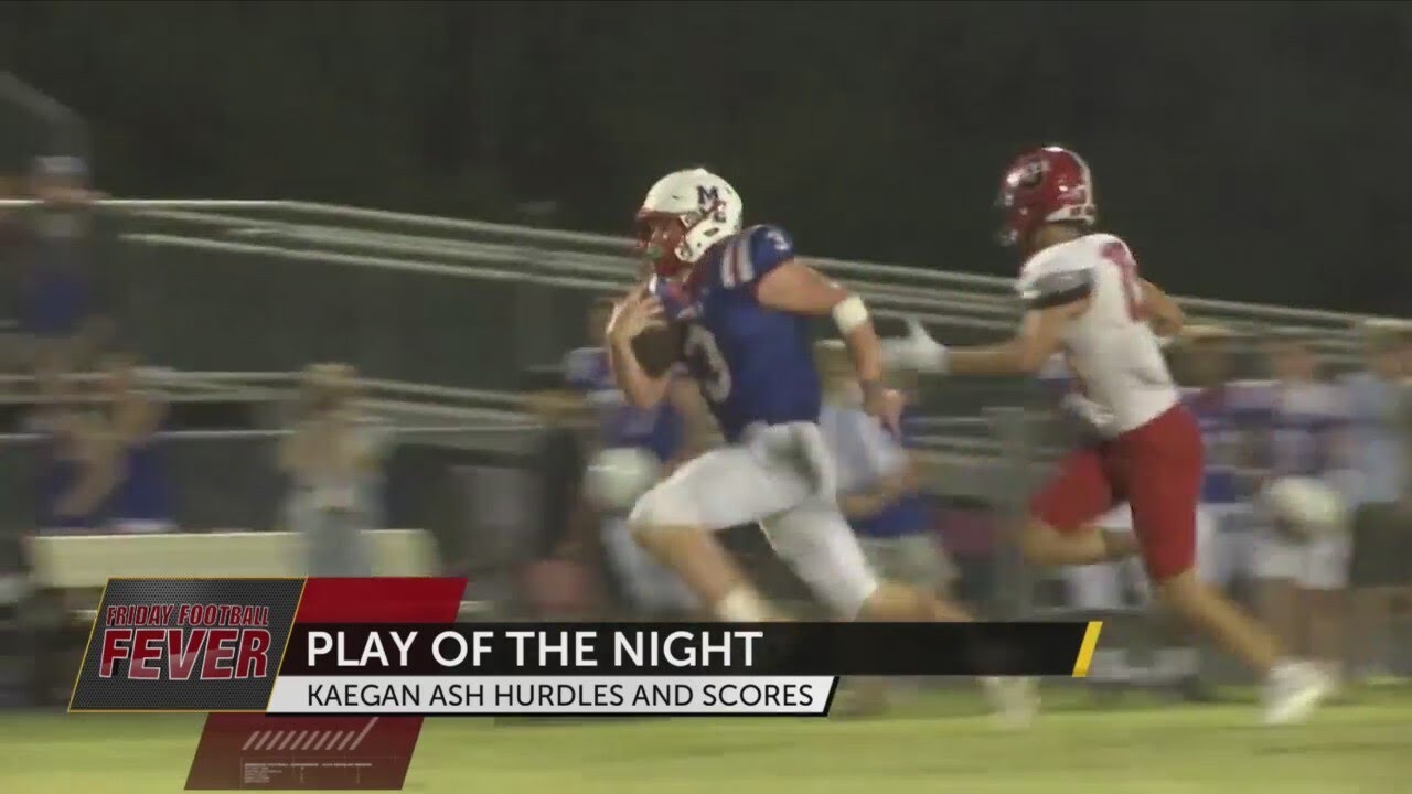 Play of the Night: Mt. Enterprise's Kaegan Ash hurdles and scores - YouTube