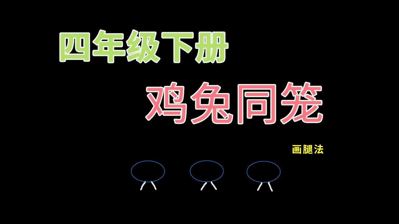 怎样教小学数学｜鸡兔同笼｜四年级数学下册｜小学数学教学｜chicken and rabbit problems - YouTube