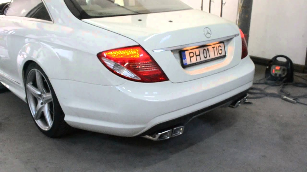 Mercedes CL500 exhaust by Topgear - YouTube