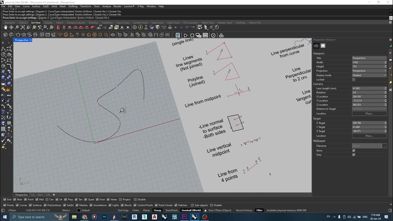 05-Rhino arabic course - 2D modeling part 2 - YouTube
