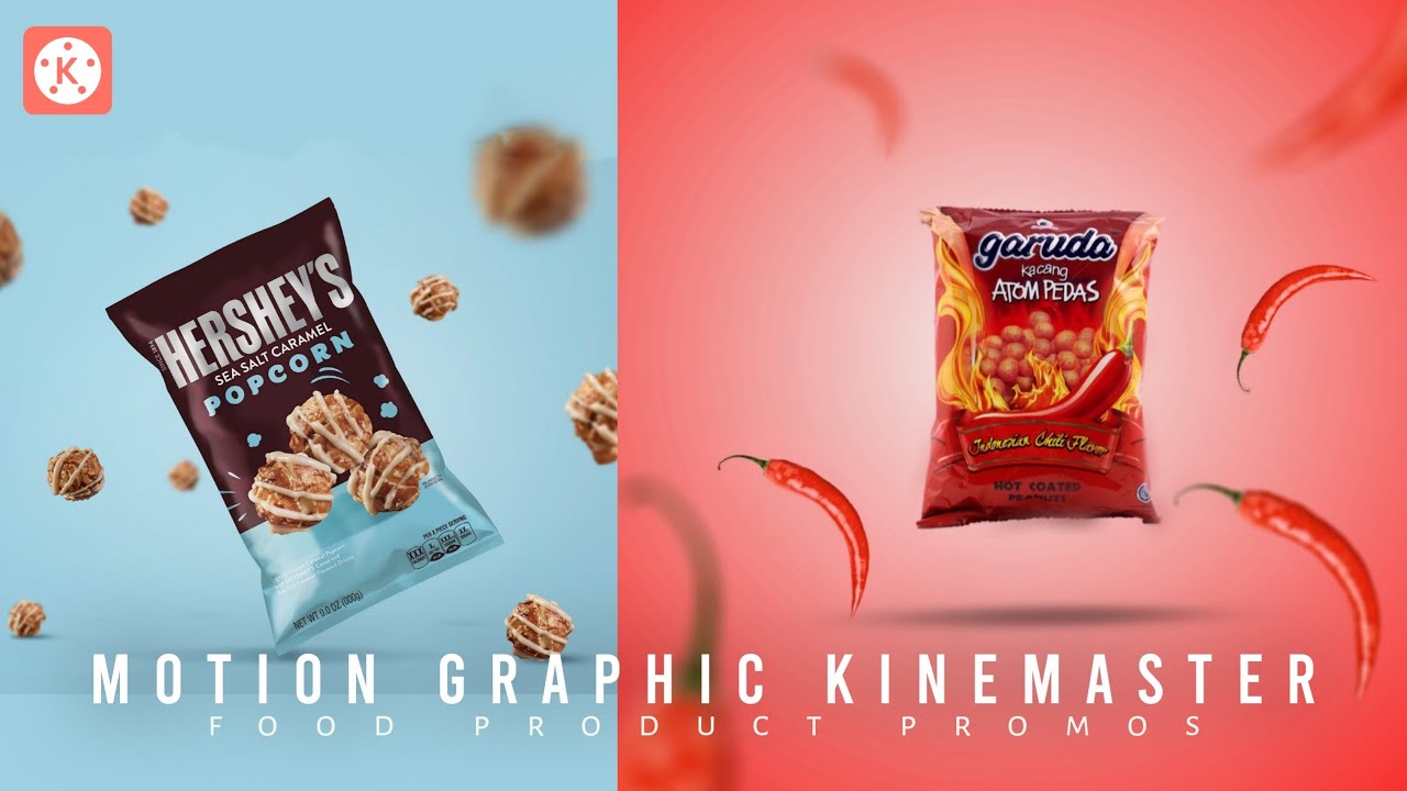 Motion graphic Kinemaster | membuat iklan produk makanan - YouTube