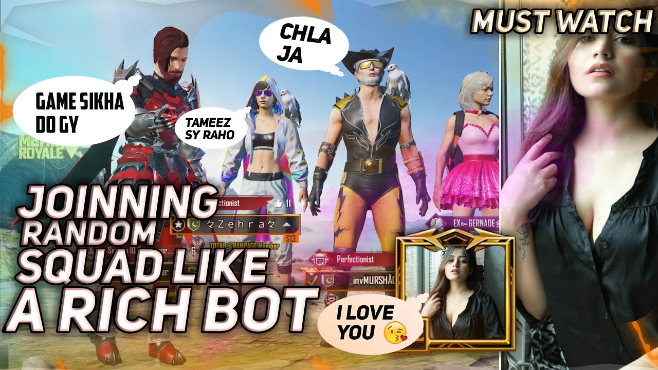 Joining Random Squad of Naughty Rich pro girls👩🏻‍🦳Like A rich Bot😂 | Something New Must Watch ...