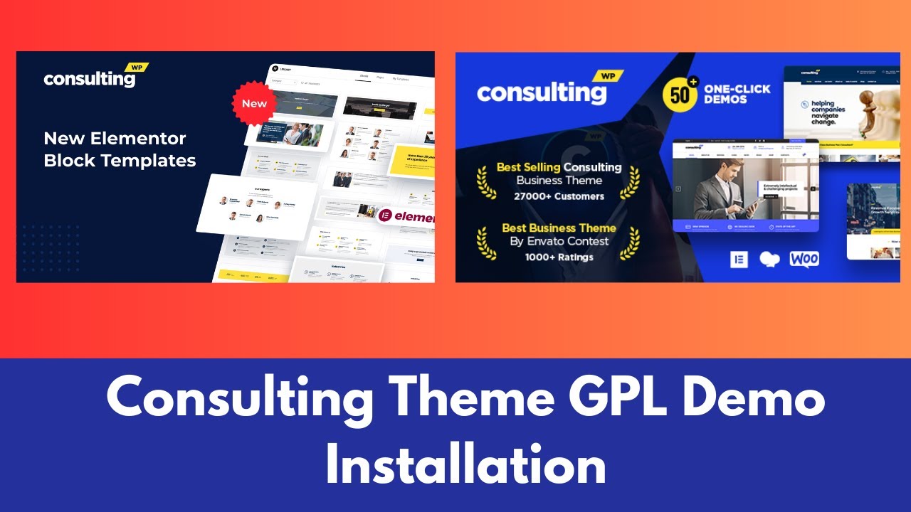Consulting Theme GPL Demo Installation | Real GPL - YouTube