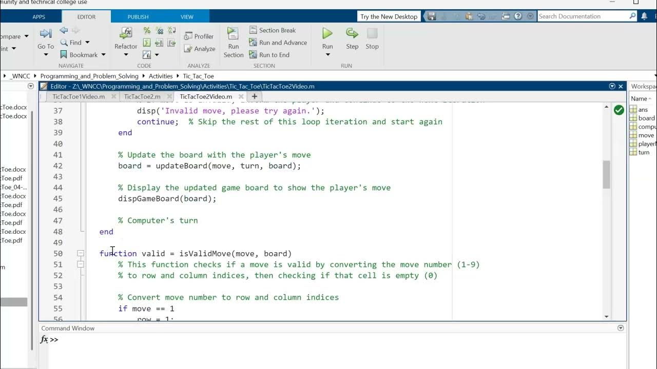 Tic-Tac-Toe with Matlab: Part 2 - YouTube