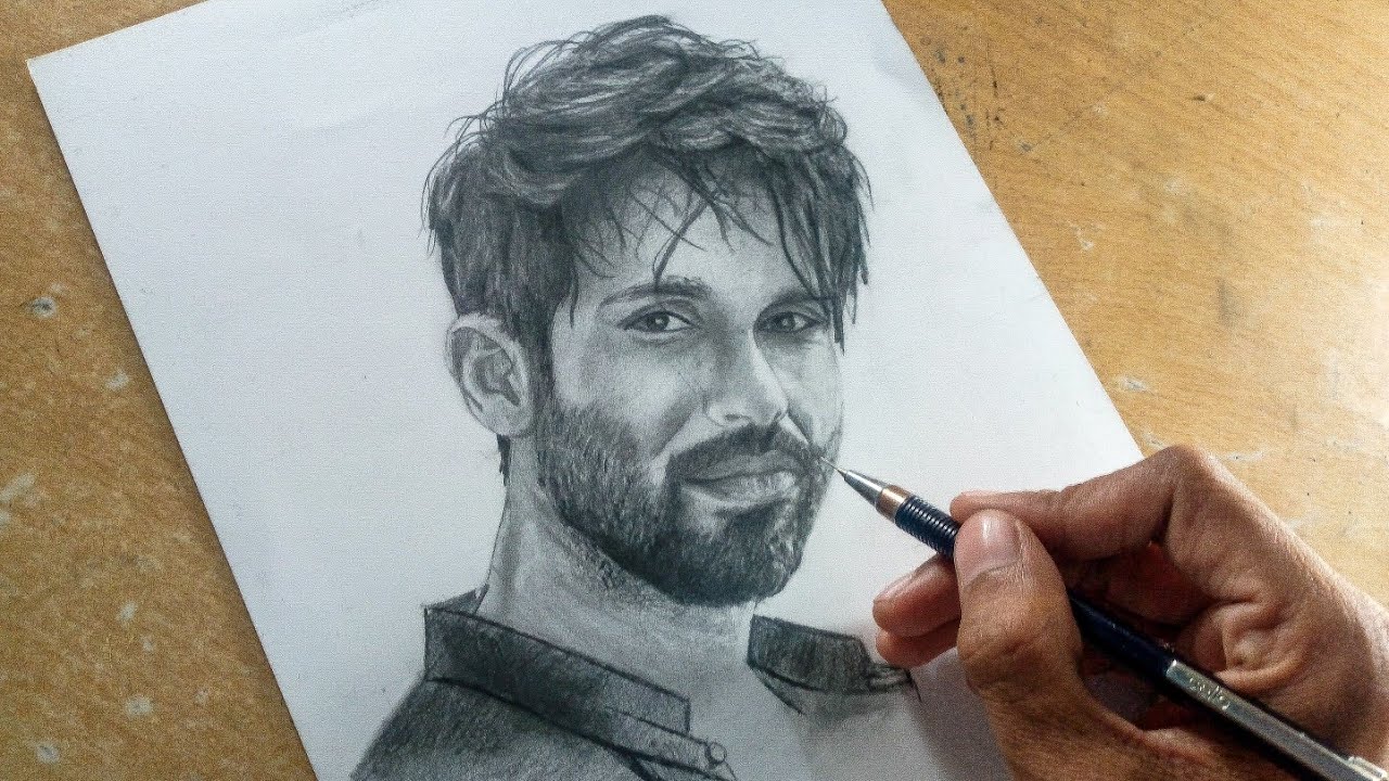 Shahid Kapoor Drawing From Farzi series || Step By Step Tutorial Easy ...