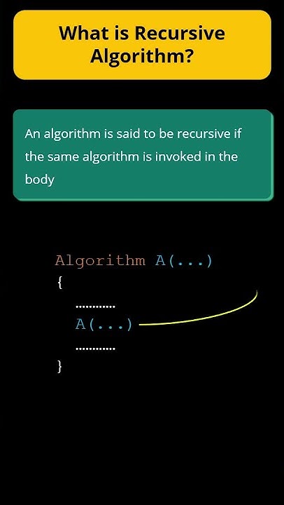 2. What is Recursive Algorithm #Shorts #algorithm #datastructures - YouTube