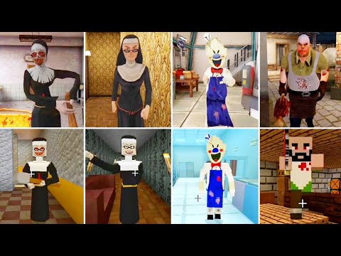 Evil Nun Vs Evil Nun 2 Vs Ice Scream Vs Mr Meat Normal Jumpscares Vs Minecraft Jumpscares