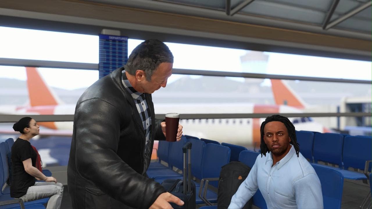 WWE 2K23: REAL DEAL Meets Up With Matt Tavish at Airport (MyRise) - YouTube