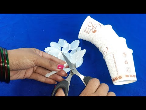 2 SUPERB WALL HANGING DECOR IDEAS USING DIY THINGS AND COFFEE CUPS | BEST OUT OF WASTE