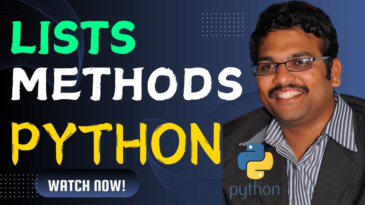 LIST METHODS PYTHON PROGRAMMING YouTube list-methods-python-programming-youtube