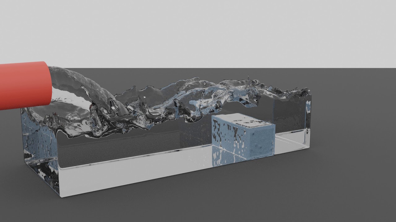 Liquid physics simulation. - YouTube