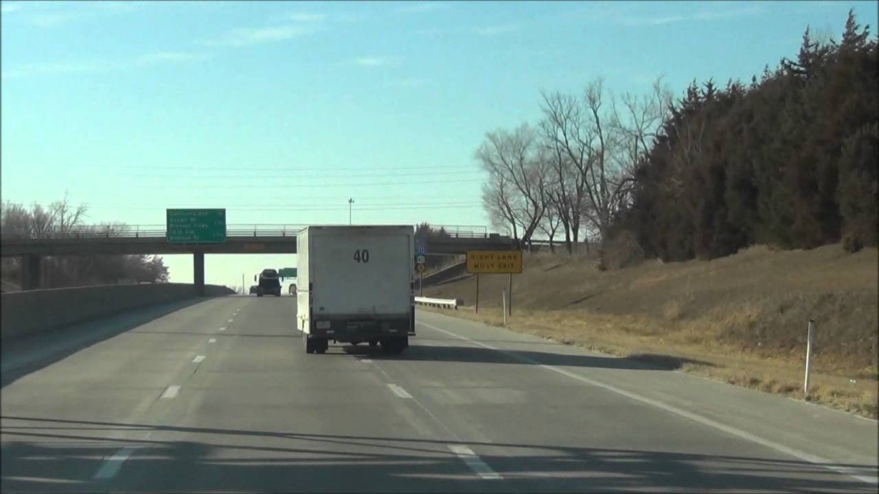 Kansas - Interstate 70 West - Mile Marker 370-360 (1/15/13) - YouTube