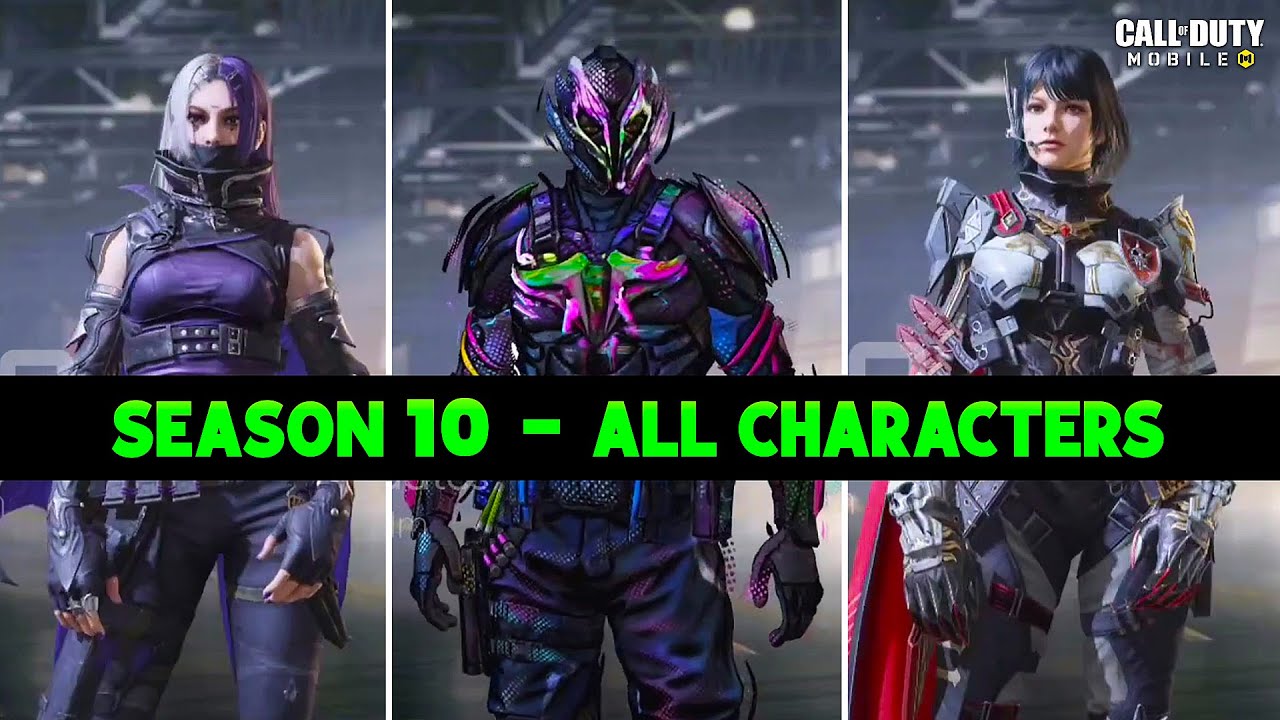 Season 10 All Free & Paid Characters CODM - Battle Pass Skins S10 Cod ...
