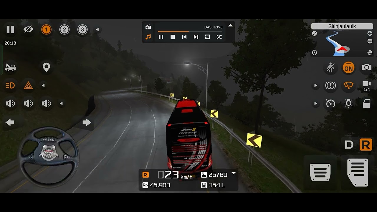 Part 2 bermain bus simulator mode parawista. - YouTube
