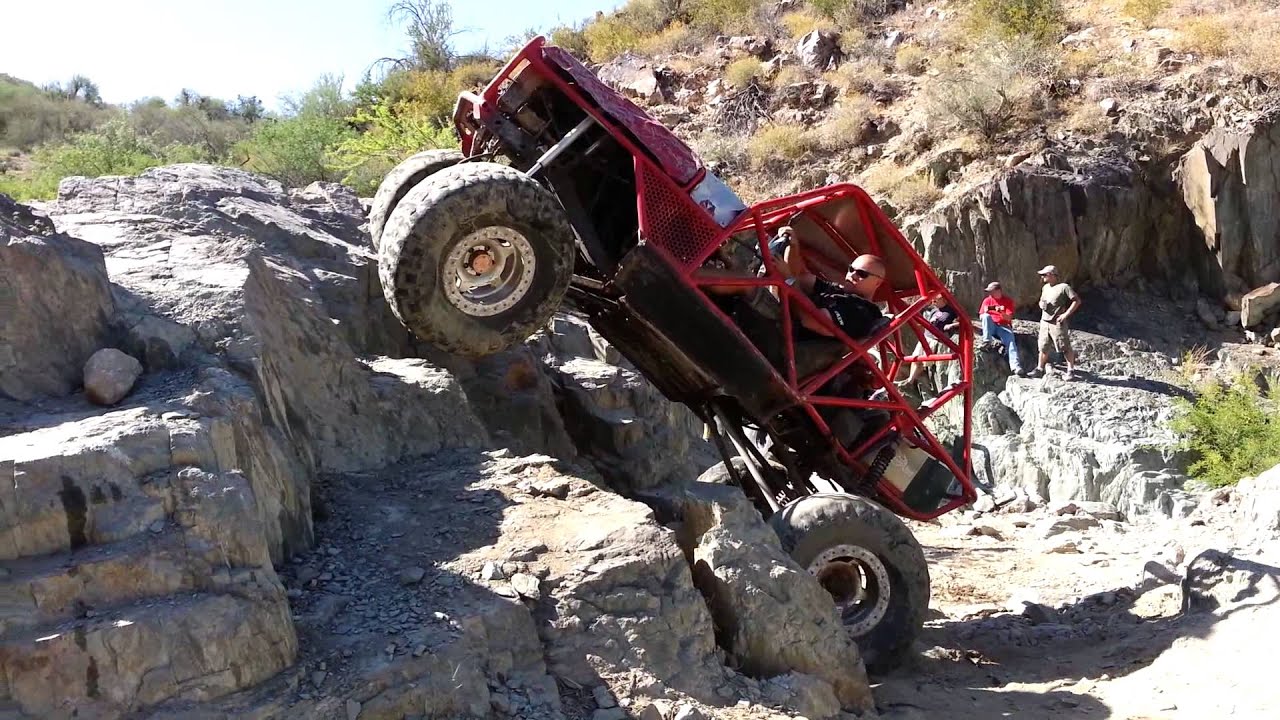 YJ Buggy climbs big rock ledge in Upper Terminator trail AZ - YouTube