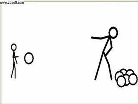 Stick man dodge ball - YouTube