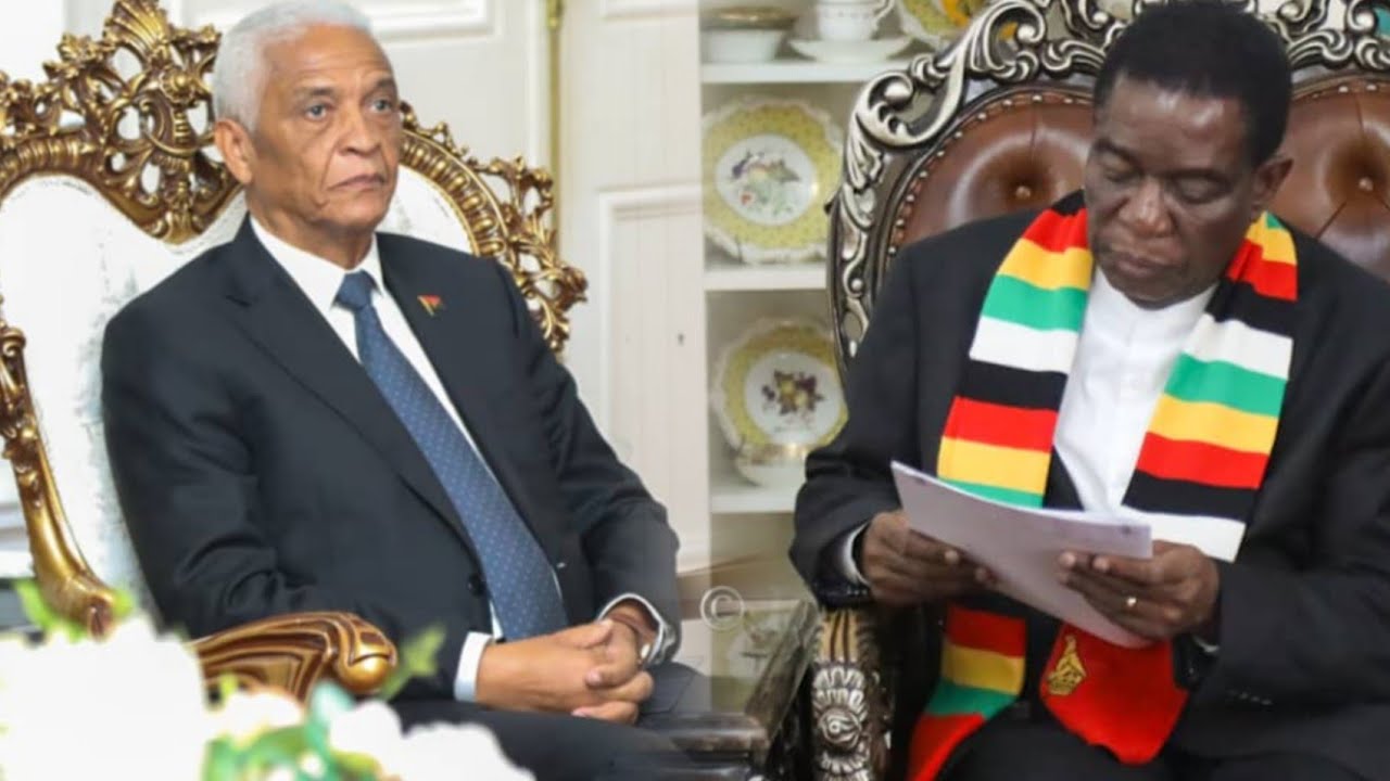 Outgoing Angolan Ambassador Pays Visits Mnangagwa At The State House ...