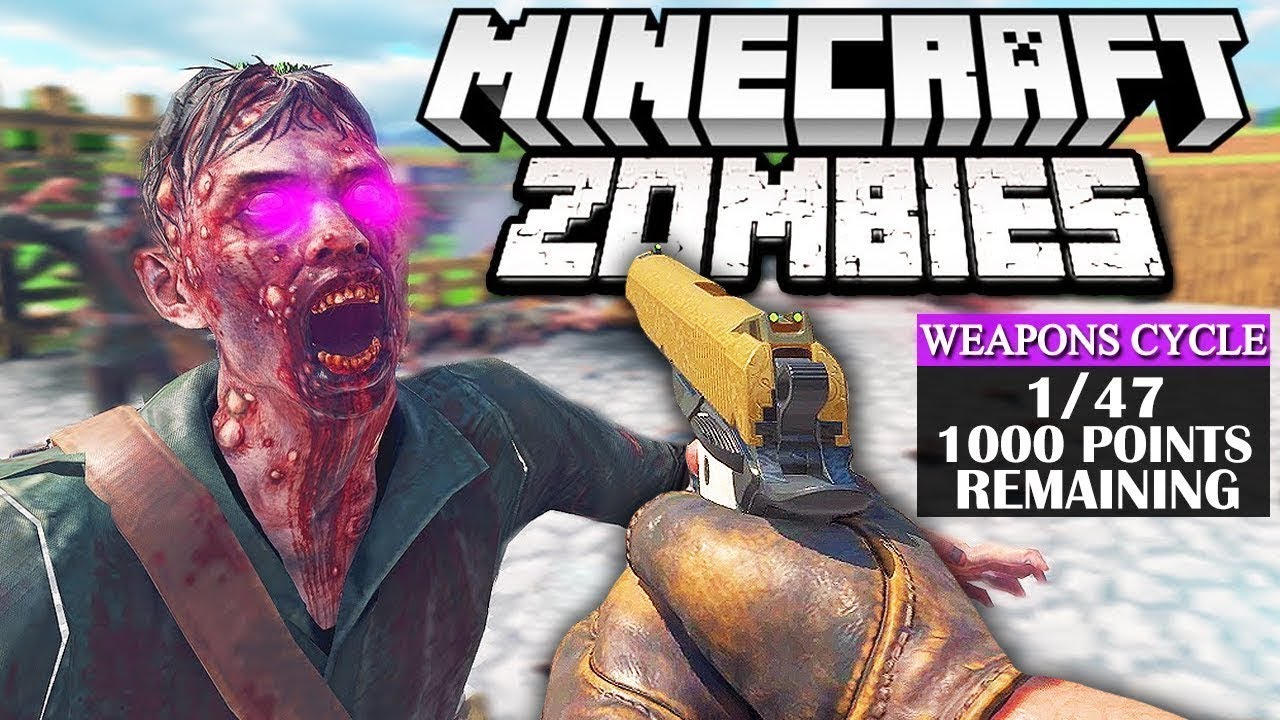 COMPLETING MINECRAFT ZOMBIES GUN GAME - YouTube