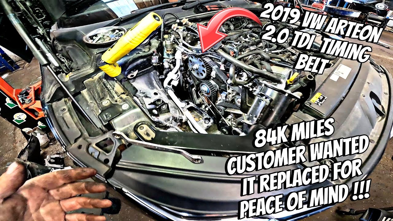 VW arteon 2.0 TDI DFGA 2017-2020 timing belt replacement - YouTube