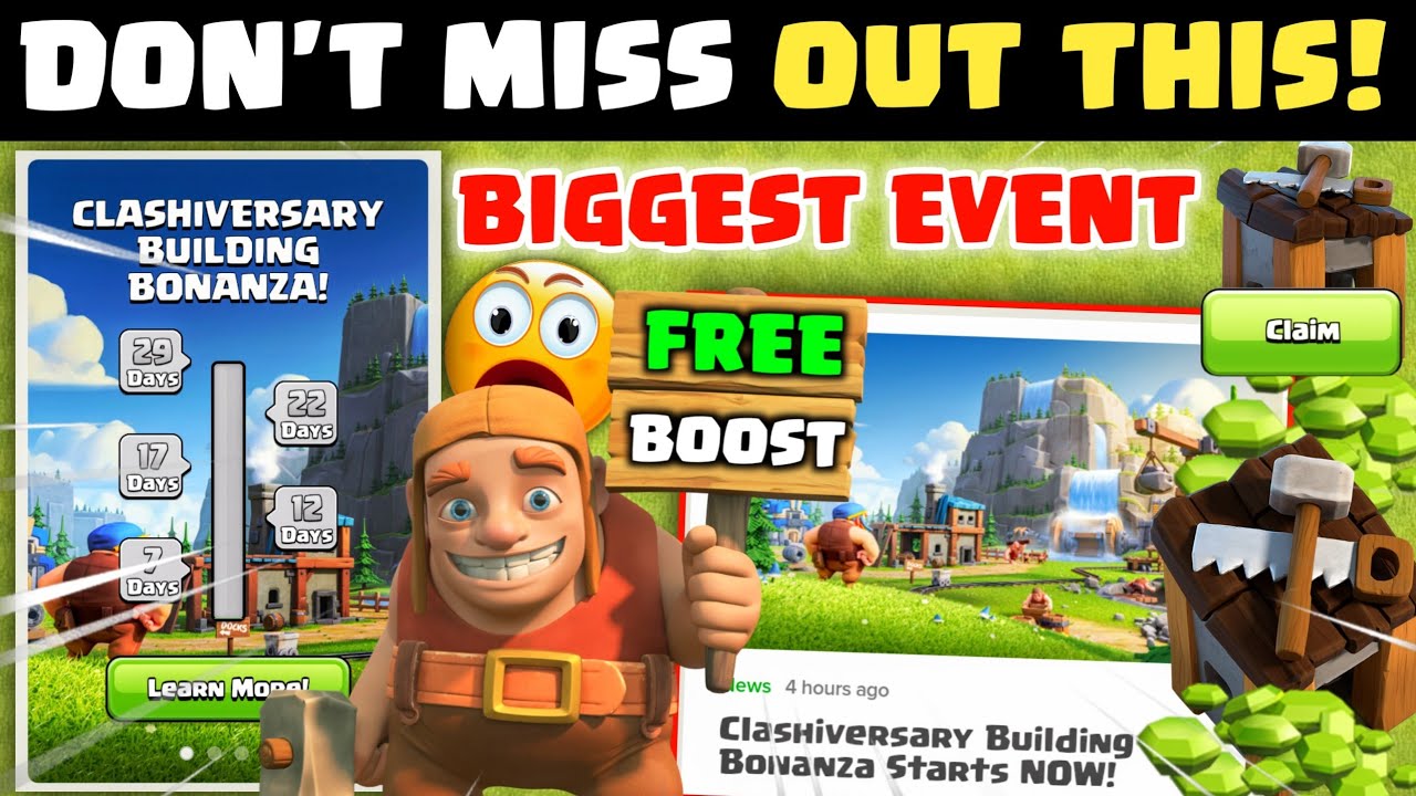 NEW CLASHIVERSARY BUILDING BONANZA EVENT FULL EXPLAINED - 12TH ...