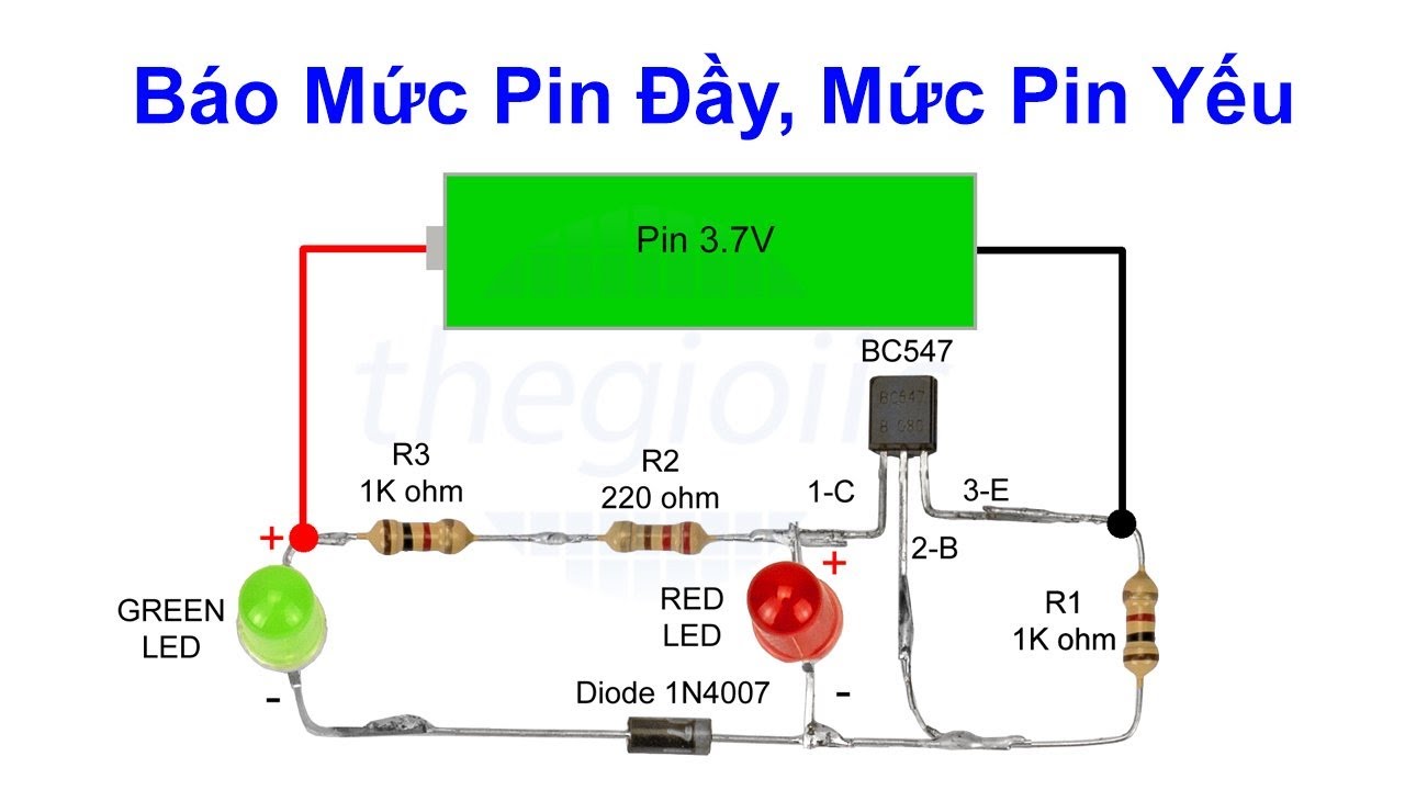 #158: Chế Mạch Chỉ Báo Mức Pin Đầy Và Mức Pin Thấp Cho Pin 3.7V / Pin ...