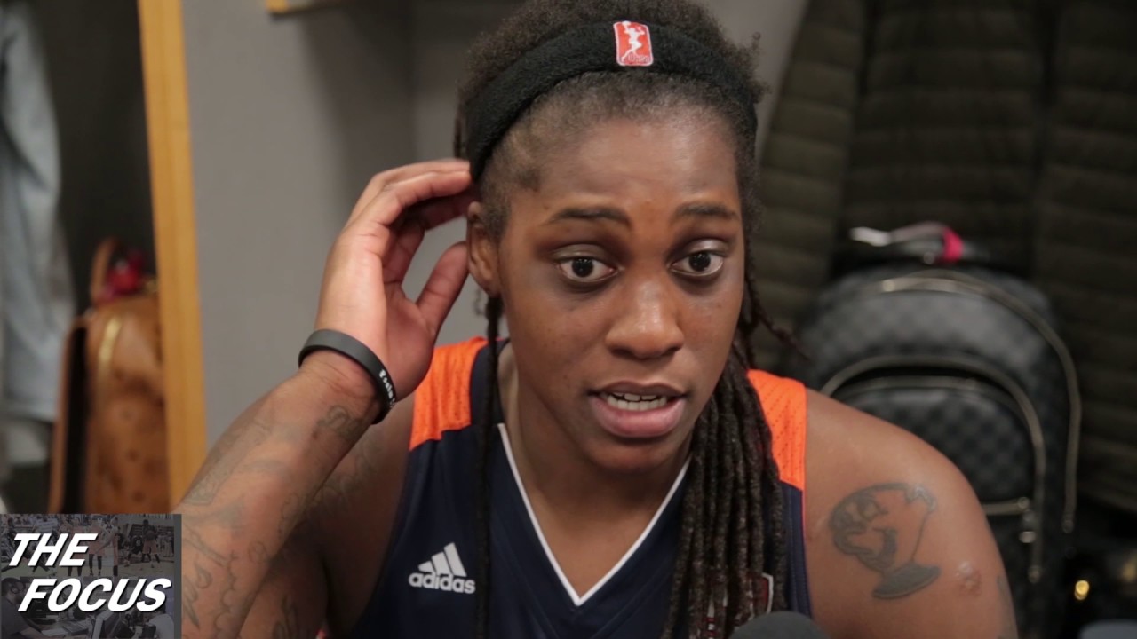 Washington Mystics vs Connecticut Sun - Lynetta Kizer post game - YouTube