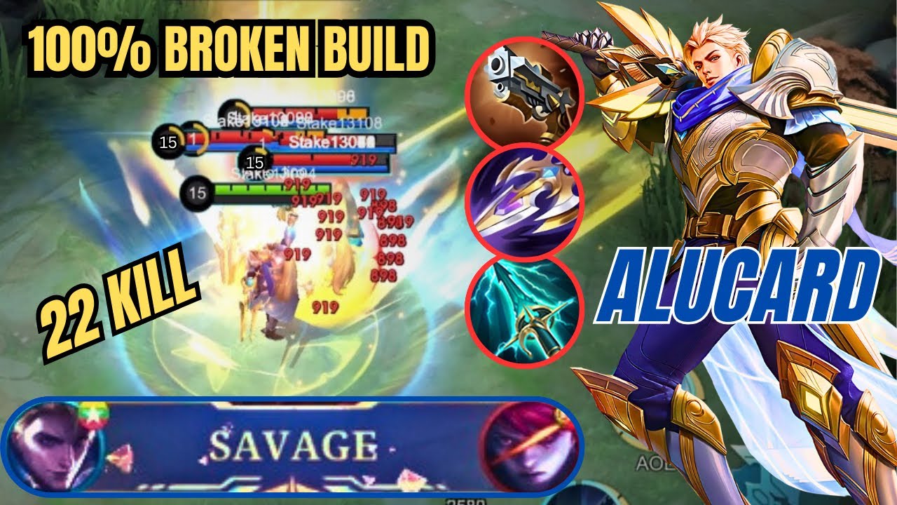 SAVAGE! Best 1 Hit Build For Jungle Alucard 2024.(100% Broken Damage ...