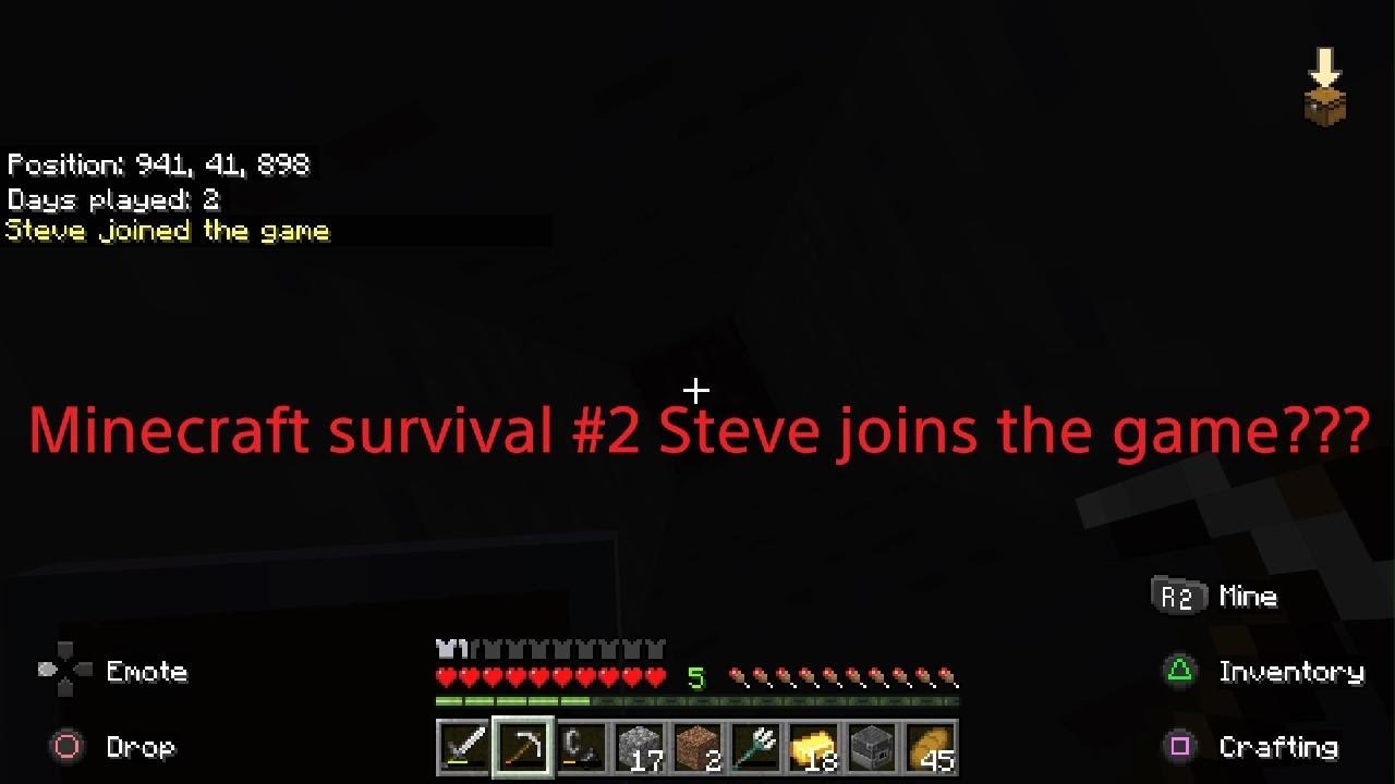 Minecraft survival #2 steve joins the game? - YouTube