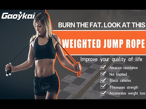 Gaoykai Weighted Jump Rope for Women,Men,Heavy Jump Rope with ...