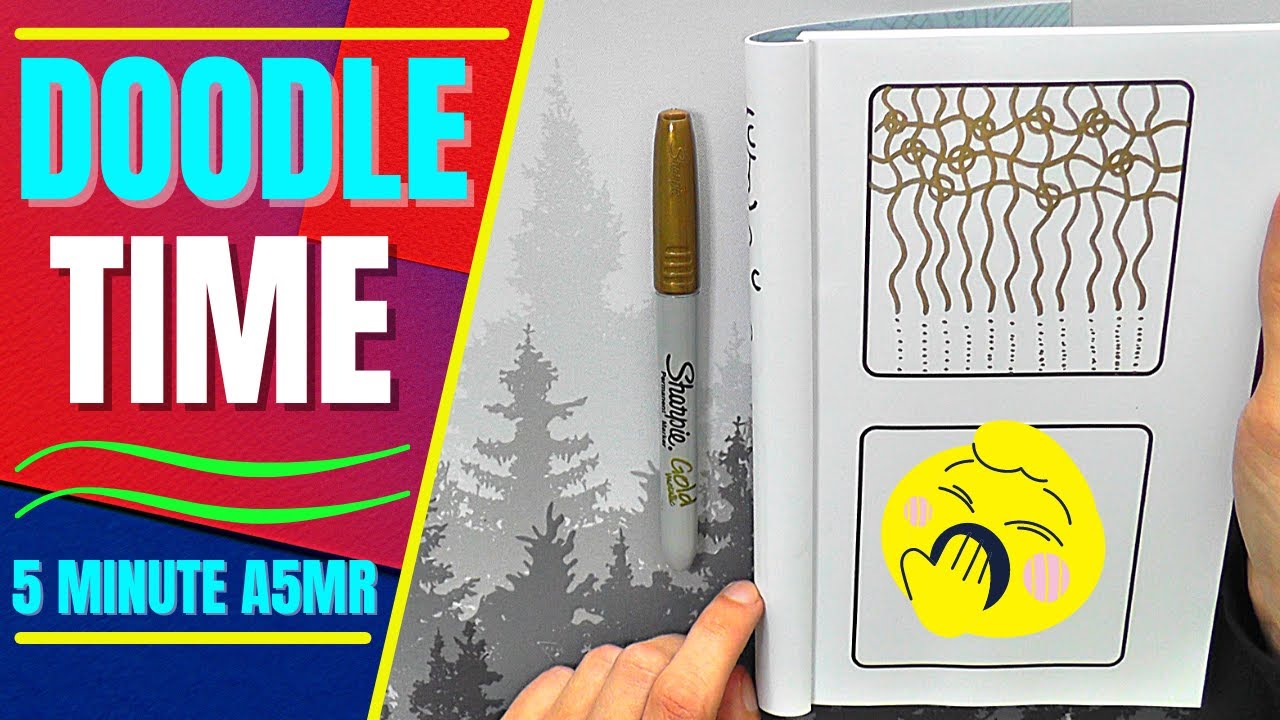 {5 minute ASMR} Doodle Tracing | Gentle Whispering - YouTube