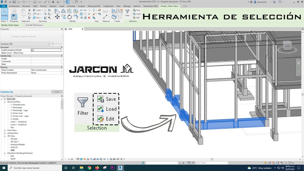Herramientas de selección | selection tools - Tutorial Revit 2021 - YouTube