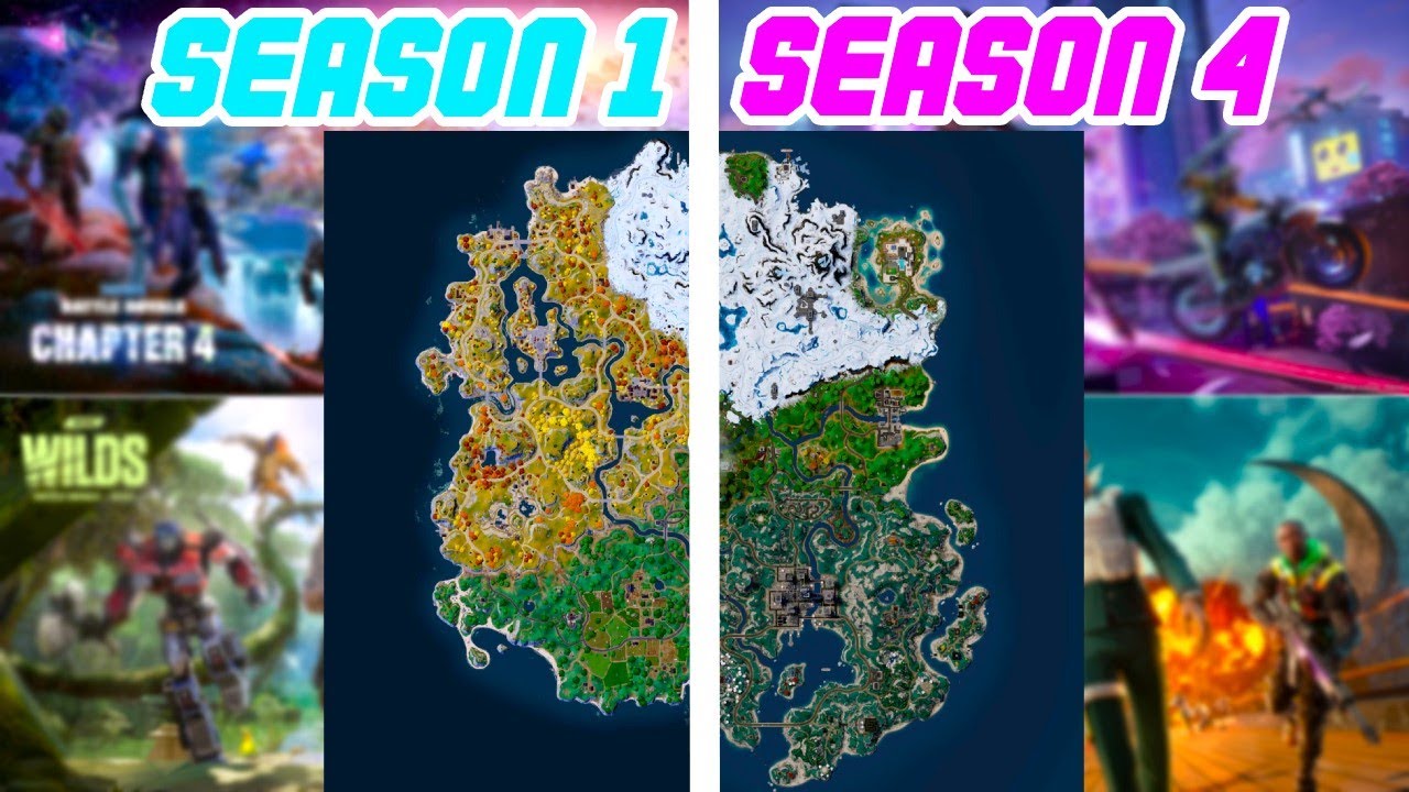 Fortnite Chapter 4 Entire MAP EVOLUTION! - YouTube