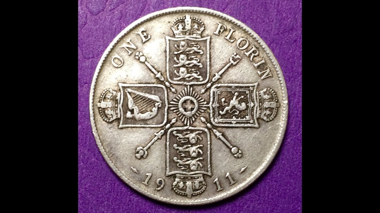 One Florin Coin Britain 1911 - YouTube