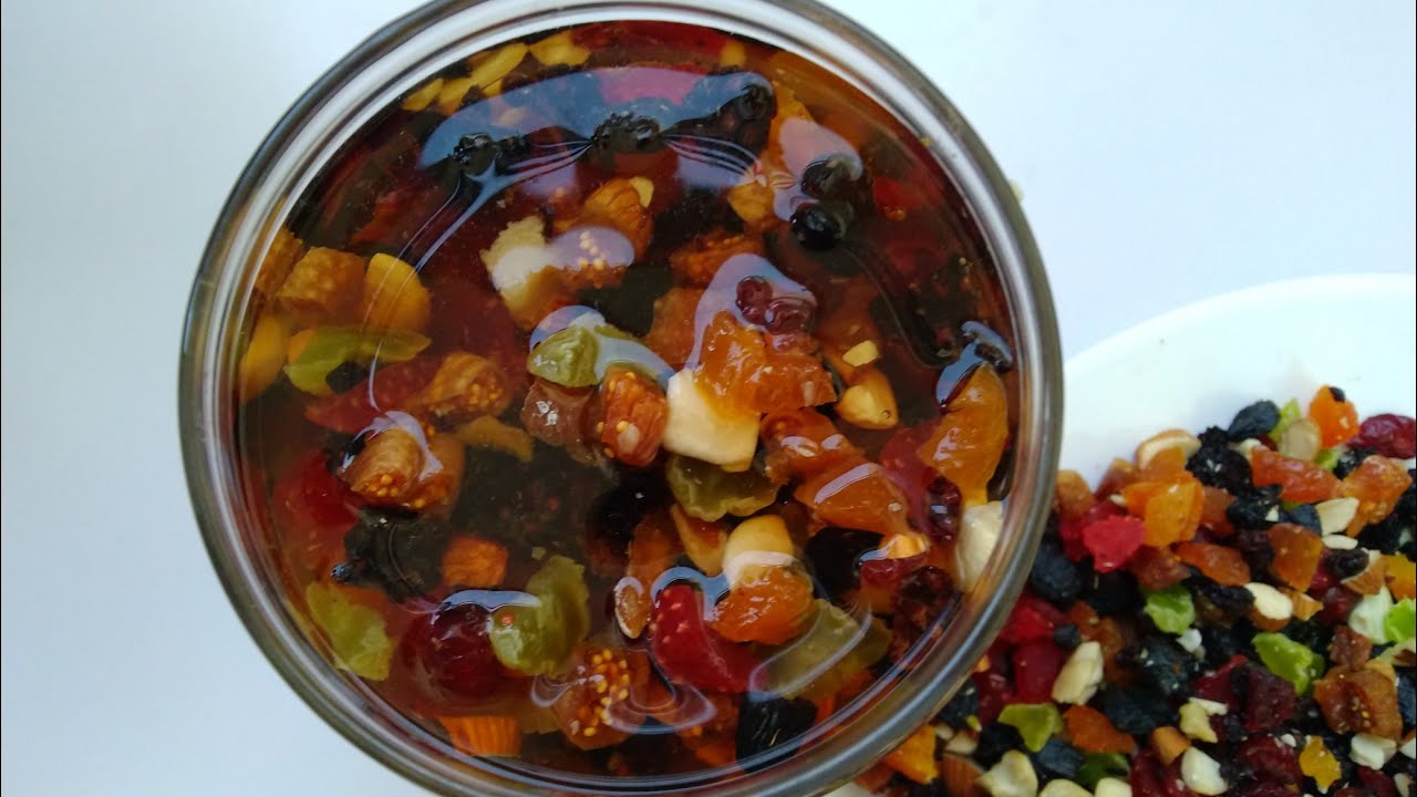 Soaking dry fruits and nuts for plum cake / Christmas cake | Soaking ...