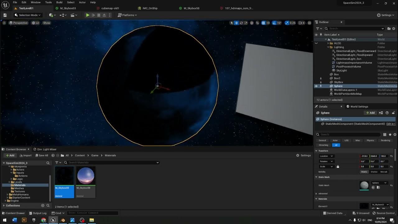 Ue51 Space Skybox Cubemap Youtube