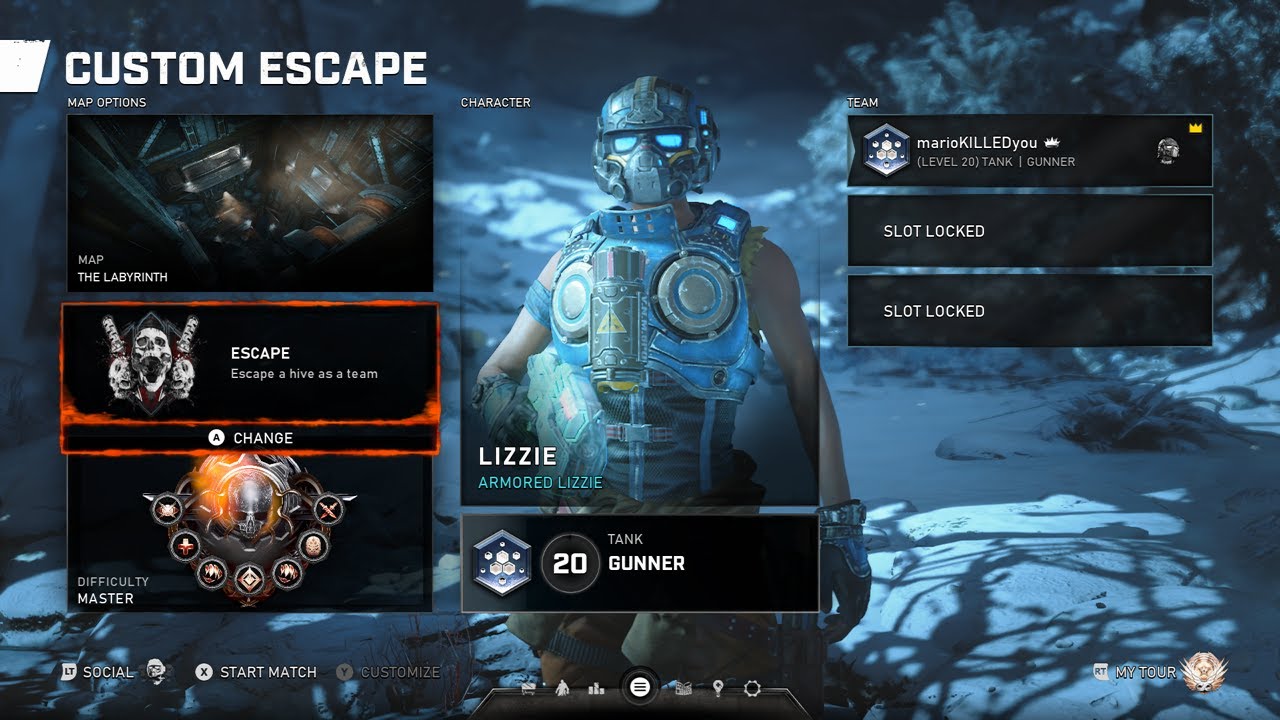 Gears 5, Labyrinth, Master, Gunner (SOLO) Lizzie- Armored Lizzie NEG ...