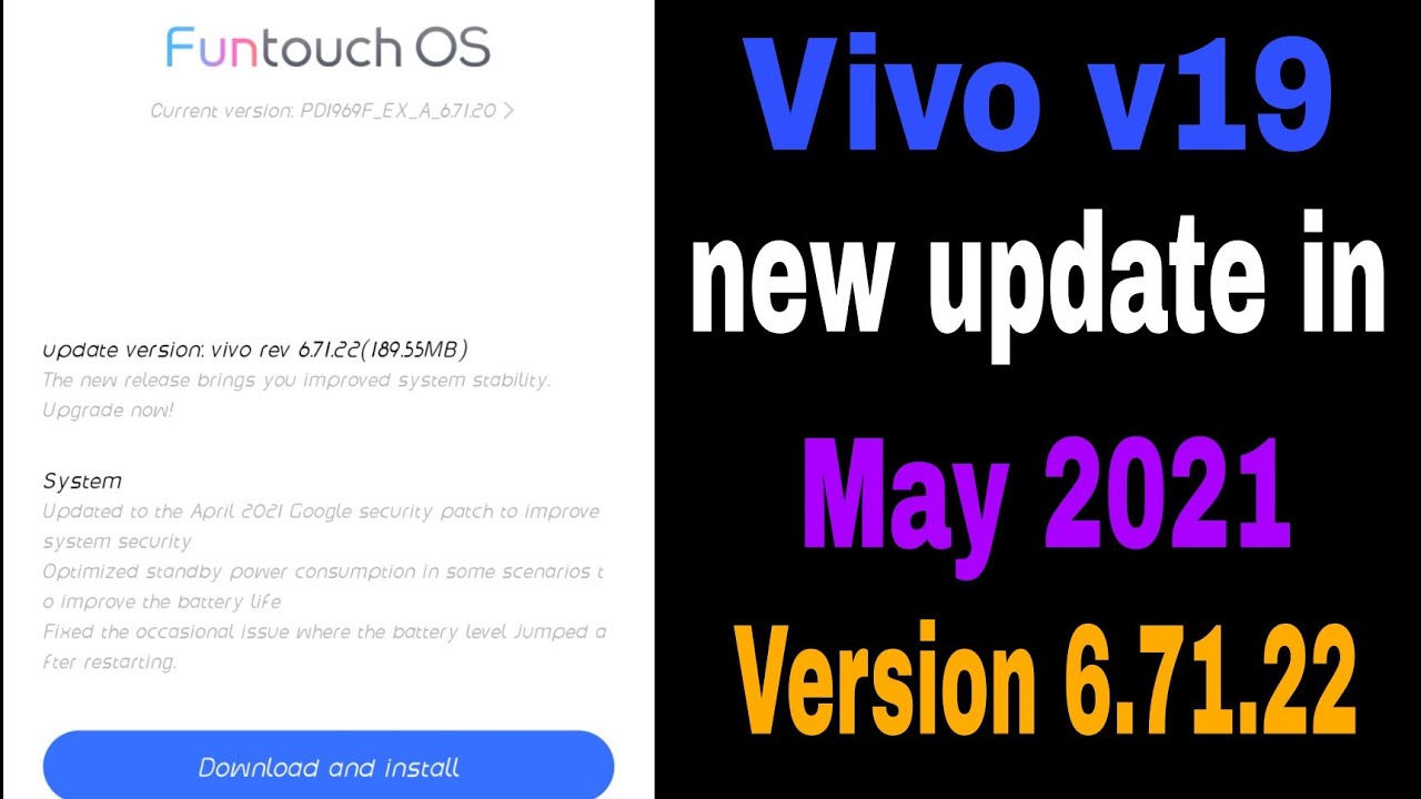Vivo v19 new update (2021) Version 6.71.22 update । Vivo v19 finally ...