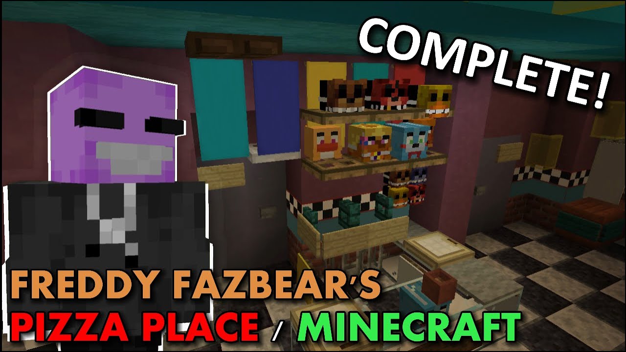 Freddy Fazbear's Pizza Place Map Tour / Minecraft FNaF Movie Set - YouTube