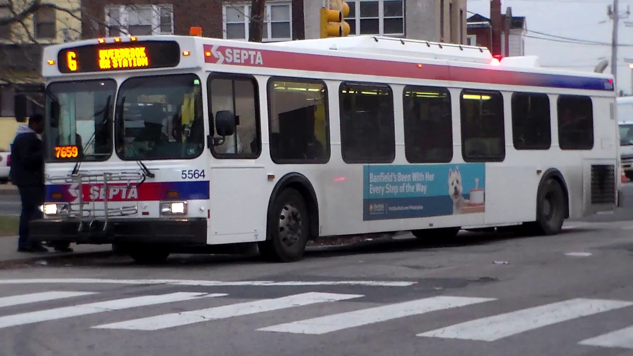 SEPTA BUS: NEW FLYER D40LF 5564 ON ROUTE: G - YouTube
